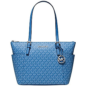 MICHAEL Michael Kors Jet Set Item East/West Top Zip Tote (Heritage Blue)