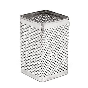 LENITH Kitchen Utensil Chopsticks Perforated Holder with Hooks - Stainless Steel Storage for Organizer Dishwasher Safe (Small Square)