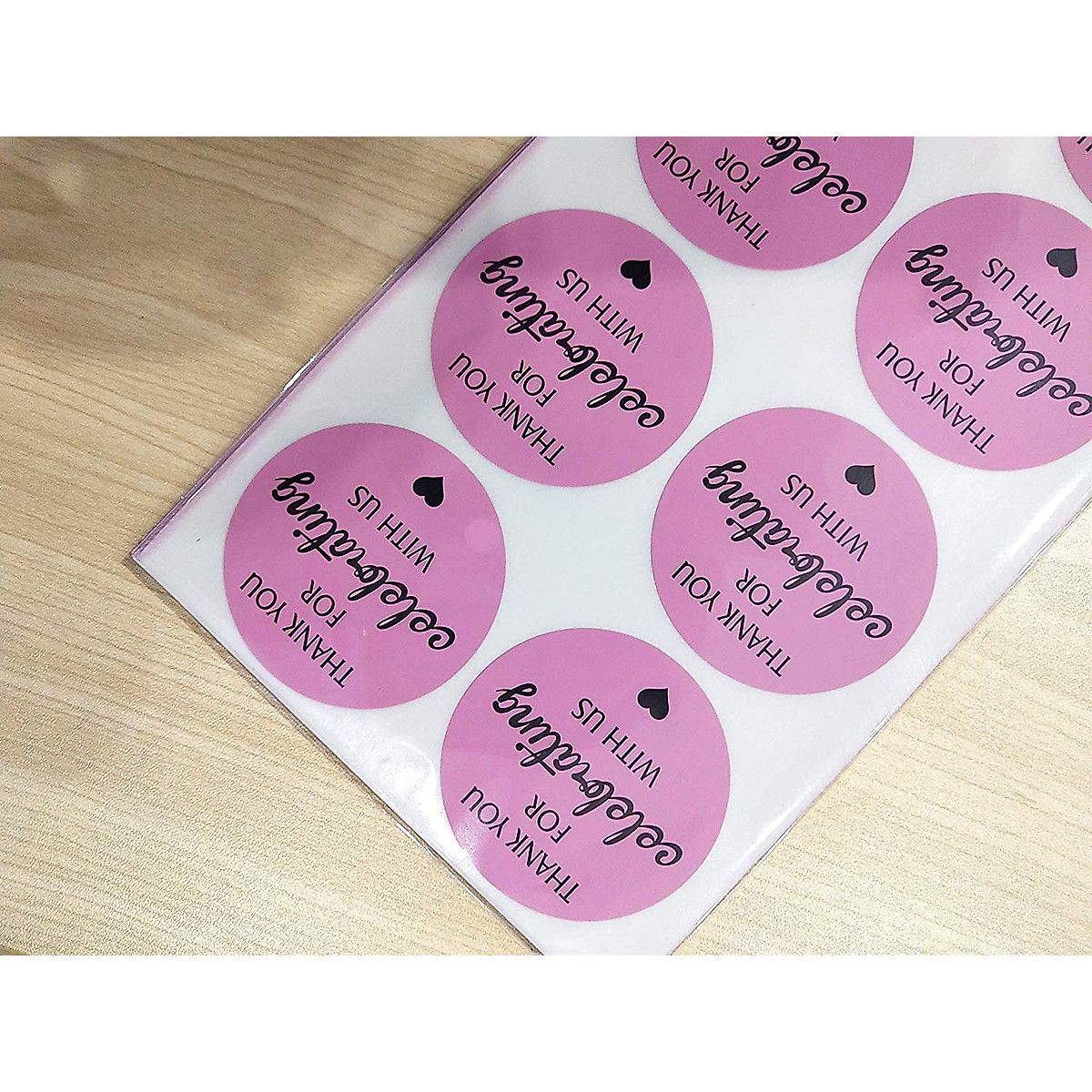 Graduation Stickers,Thank You for Celebrating with Us Stickers,Pink Princess Celebrating Label Stickers for Baby Bridal Wedding Shower,Anniversary Celebration,Graduation,Holiday Party,2 inch 160-Pack