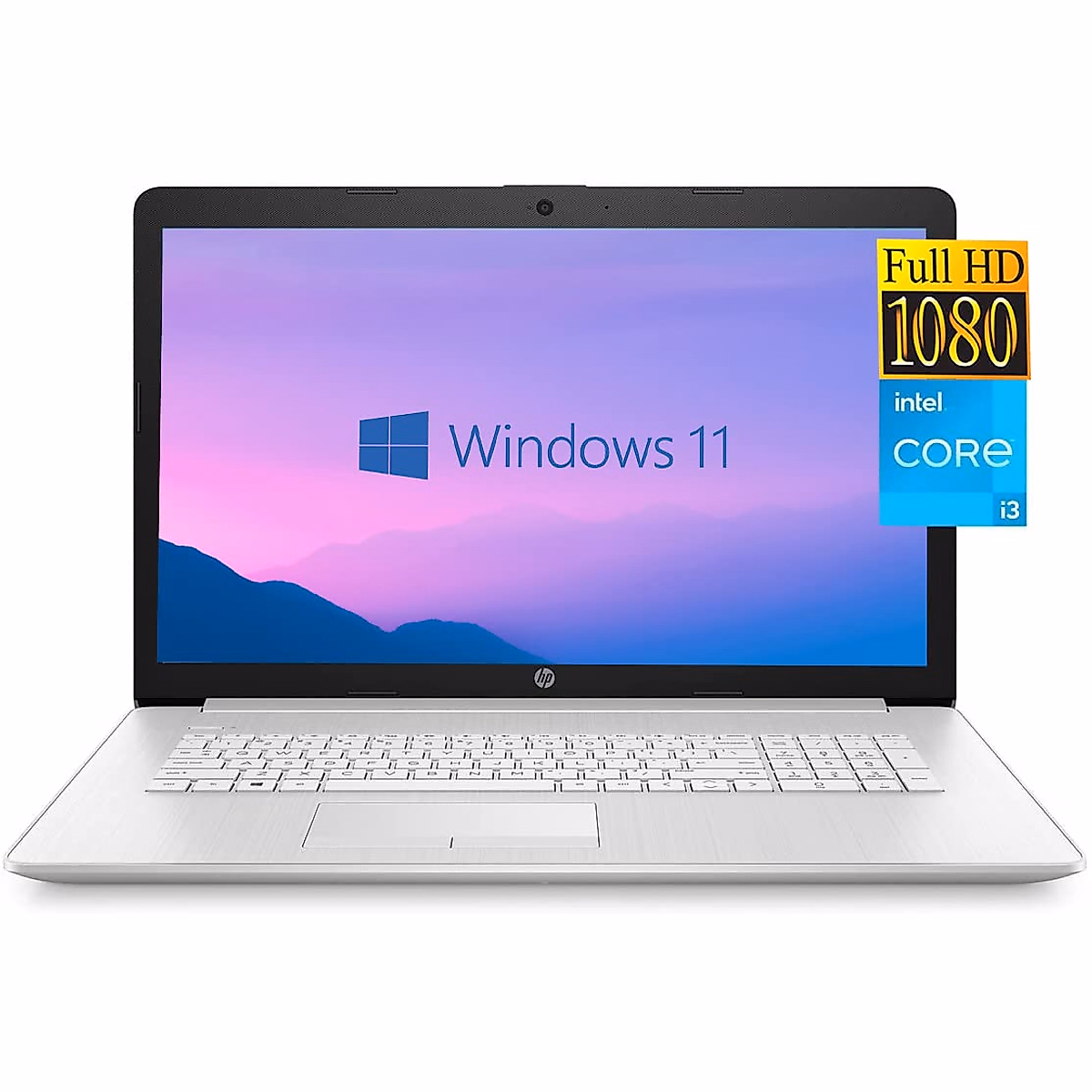 HP 17" FHD Laptop, 11th Gen Intel Core i3-1115G4, Dual-Core, up to 4.1 GHz, 8GB DDR4 RAM, 512GB PCle SSD, WiFi, Bluetooth, Webcam, HDMI, RJ-45, Windows 11 with JAWFOAL