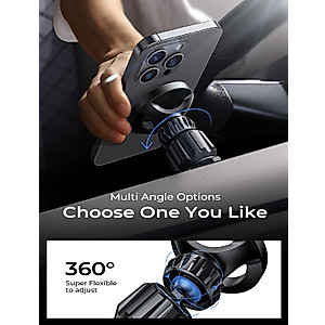 LISEN Fits MagSafe Car Mount [20 Strongest Magnets] Magnetic Phone Holder for Car Fits iPhone 15 Pro Max Plus, Adjustable Air Vent Magsafe Cell Phone Holder Car for iPhone 14 13 12 & MagSafe Case