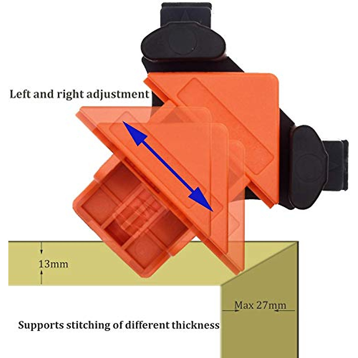 4pcs 90 Degree Right Angle Clamp Adjustable Swing Corner Clamp,Clip Holding Corners for Welding,Wood-Working,Drilling,Making Cabinets,Boxes, Drawers,Picture Framing,Crafting Projects