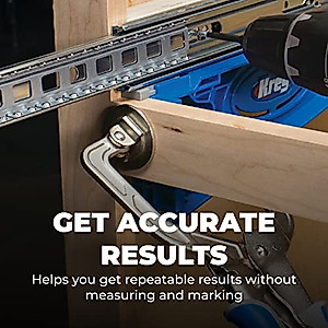 Kreg KHI-Slide Drawer Slide Jig - Drawer Slide Jig Kit - Drawer Slide Tool - for Cabinets, Drawers, Desks & More - Easily Install Drawer Slides - Set of 2