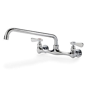 Commercial Kitchen Restaurant Faucet 8" Center Splash-mount Faucet w/ 12" Spout