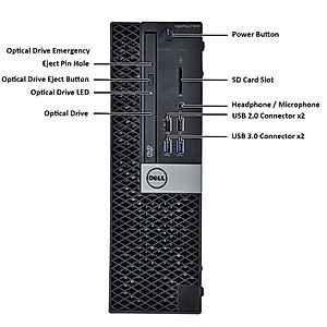 Dell OptiPlex 7040 SFF Desktop PC,Intel Quad Core i5-6500 3.2GHz,Nvidia GT 1030,32GB DDR4 Ram New 1TB NVMe M.2 SSD+2TB HDD,Built-in WIFI & Bluetooth HDMI Windows10 Pro Wireless Keyboard&Mouse(Renewed)