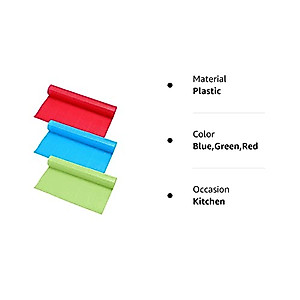 3 Pieces Kitchen Sushi Rolling Mat Non Stick Sushi Making Kit Japanese Plastic Sushi Rolling Maker Homemade for Home Kitchen DIY Sushi Plate Mat