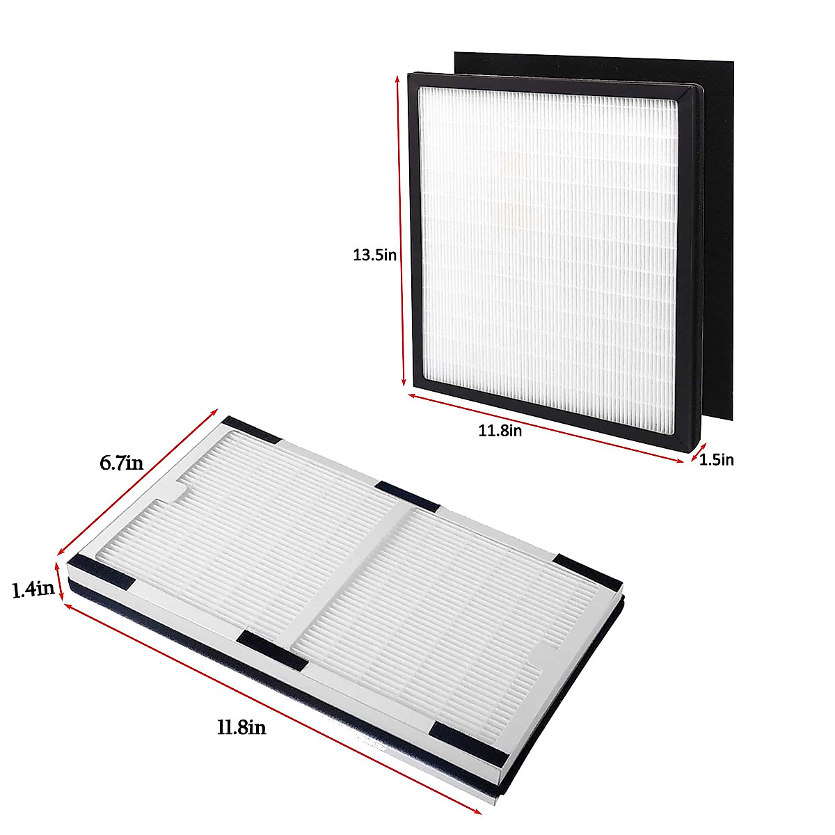 Hedday Replace C + D Hepa Filters Compatible with Idylis air Purifier IAP-10-280,with Carbon Filters