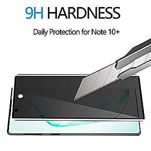 [2 Pack] LYWHL for Samsung Note 10 Plus Privacy Screen Protector, Anti-Spy Tempered Glass Screen Protector for Note 10 Plus, 9H Hardness Film Anti-Scratch Case Friendly [Don’t Support Fingerprint Unlock]