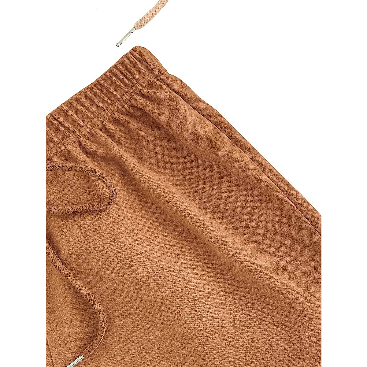 MakeMeChic Women's 3pack Elastic Waist Knot Front Lounge Track Shorts Brown Apricot Rust Brown M