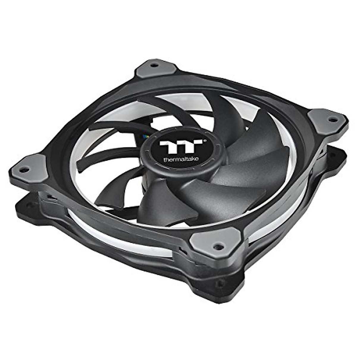Thermaltake CL-F054-PL12SW-A Riing Plus 12 LED RGB Radiator Fan - Black (Pack of 5)