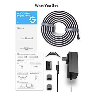 Govee RGBIC Gaming Lights, 10ft Neon Rope Lights Soft Lighting for Gaming Desks, LED Strip Lights Syncing with Razer Chroma, Support Cutting, Smart App Control, Music Sync, Adapter (Only 2.4G Wi-Fi)