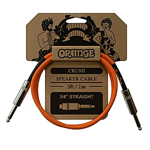 Orange Crush 3' Speaker Cable with Jack to Jack Connectors, Orange