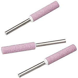 OIIKI 8 Pack Burr Grinding Stone File, Chainsaw Sharpener 7/32Inch 5.5mm (Pink)