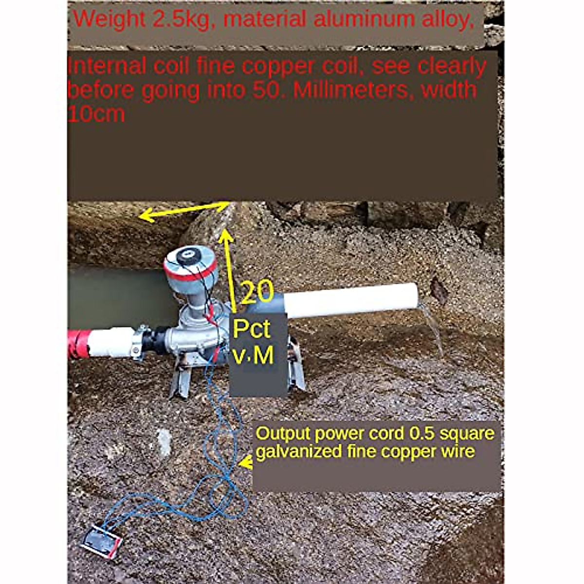 coldwind Micro Hydroelectric Generator 500 Watts 50hz 220V High Power with Monitoring TV Lighting Computer for Outdoor-500w 220v