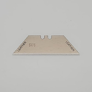 Blade ID - SK5 Carbon Steel Utility Knife Blade Refill Pack - Precision Laser Marked & Labeled for Specific Material Use or Location (LEATHER / 10PK)