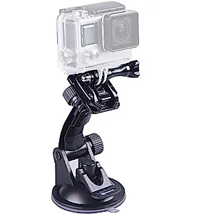 Smatree Suction Cup Mount Compatible for GoPro MAX / GoPro Hero 9/8/7/6/5/4/3+/3/Session/GOPRO HERO 2018/DJI OSMO Action Camera