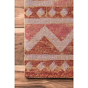 nuLOOM Machine Woven Dara Suzani Jute Area Rug, 8x10, Orange
