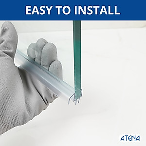 ATENA Frameless Shower Door Bottom Seals (3/8" x 36") - 2pcs Shower Door Seal Strips