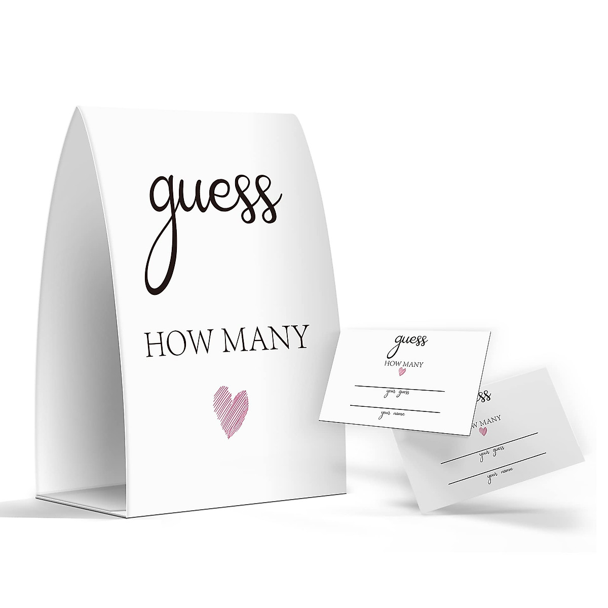 Guess How Many, Bridal Shower Decorations, Bridal Shower Games - One Sign and 50 Cards(MANY021)