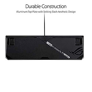 ASUS RGB Mechanical Gaming Keyboard - ROG Strix Scope | Cherry MX Red Switches | 2X Wider Ctrl Key for FPS Precision | Gaming Keyboard for PC (Renewed)