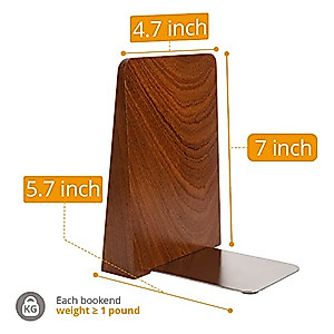 Wood Handmade Book Ends to Hold Books Large Heavy Duty Bookends for Shelves Decorative Book End for Heavy Books