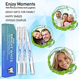 Teeth Whitening Pen 3 Pack, 35% Carbamide Peroxide, Effective, No Sensitivity, Easy to Use, Beautiful White Smile, Natural Mint Flavor