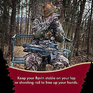 4N1 Lite Ravin Crossbow Accessory Hanger - Picatinny Bipod Accessory, Kickstand Rest, Shooting Rest, Cocking & De-Cocking Aid, Compatible with Ravin r9, r10, r15, r20, r29, r29x (9.8 oz), Black