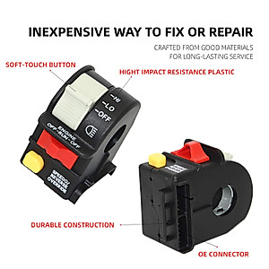 Handlebar Headlight Switch Fit for Pola-riss Sports-Man 2001 2002 2003 2004 2005 Hi Lo Off for ATV Motorcycle Snowmobile or Watercraft Beam Light Kill Stop Switch Replaces 4010591 4010560 4010422
