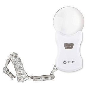 OttLite Rimless Pendant LED Magnifier – Wearable Magnifying Glass, 3X Optical Grade Magnification, LED Illumination, Pocket Magnifier, Home, Work, Travel