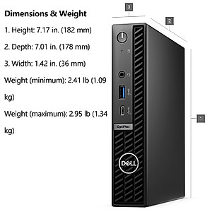 Dell Wyse D57GX 3030 Mini Desktop, 4 GB RAM, 16 GB Flash, Intel HD Graphics, Black
