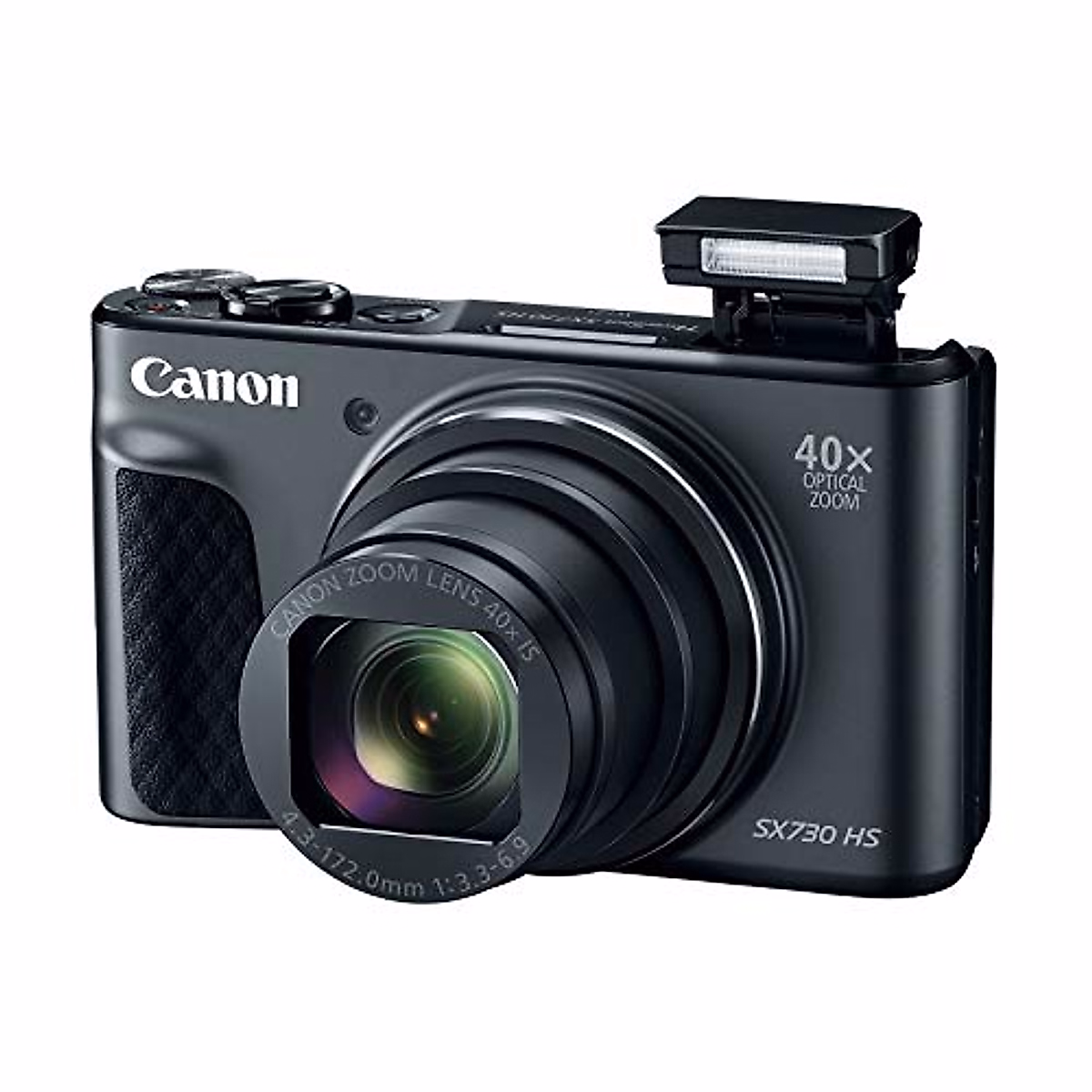Canon PowerShot SX730 Digital Camera w/40x Optical Zoom & 3 Inch Tilt LCD - Wi-Fi, NFC, Bluetooth Enabled (Black) (Renewed)