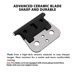 Replacement Blades Compatible with Andis T Outliners Gtx,Suitable for hair clippers model #04710/04521,Black