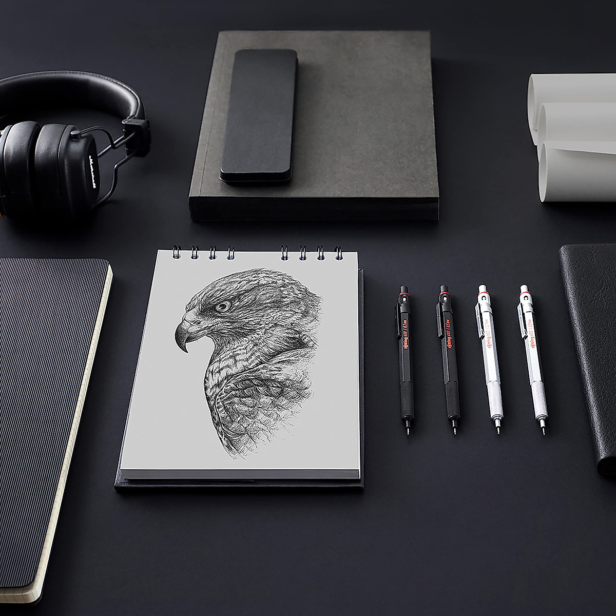 rOtring 1904444 600 Mechanical Pencil, 0.5 mm, Black Barrel