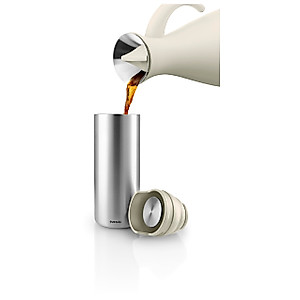 Eva Solo | Urban To Go Cup 0.35 l | Double-Walled Thermo Cup with Vacuum Insulation | Dishwasher-safe Cup with Practical Easy Grab Strap & Click Lid | Coconut