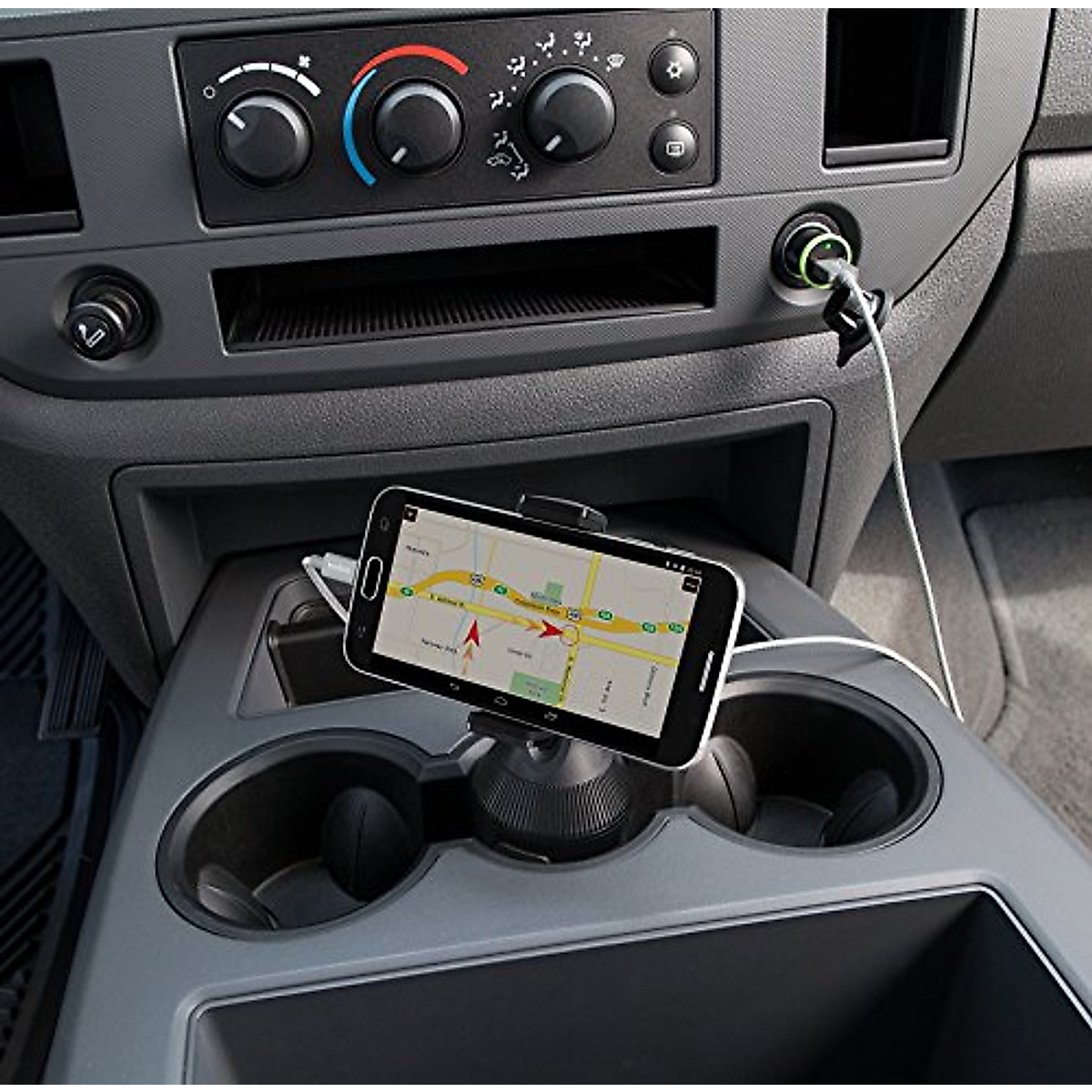 Belkin Car Cup Mount - Car Cup Mount For Phone - Phone Car Mount - Phone Stand - Phone Grip - Car Phone Holder Mount Compatible with iPhone, Samsung, Nokia, & Other Smartphones - Black