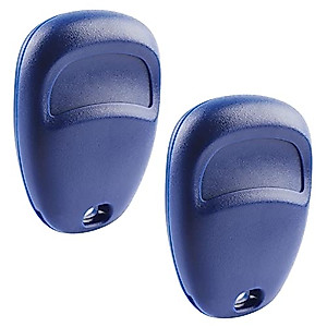 Replacement For 2001-2007 Cadlliac Chevrolet GMC Oldsmobile Pontiac Blue 4-Button Keyless Entry Remote Fob 10443537 (Set of 2)