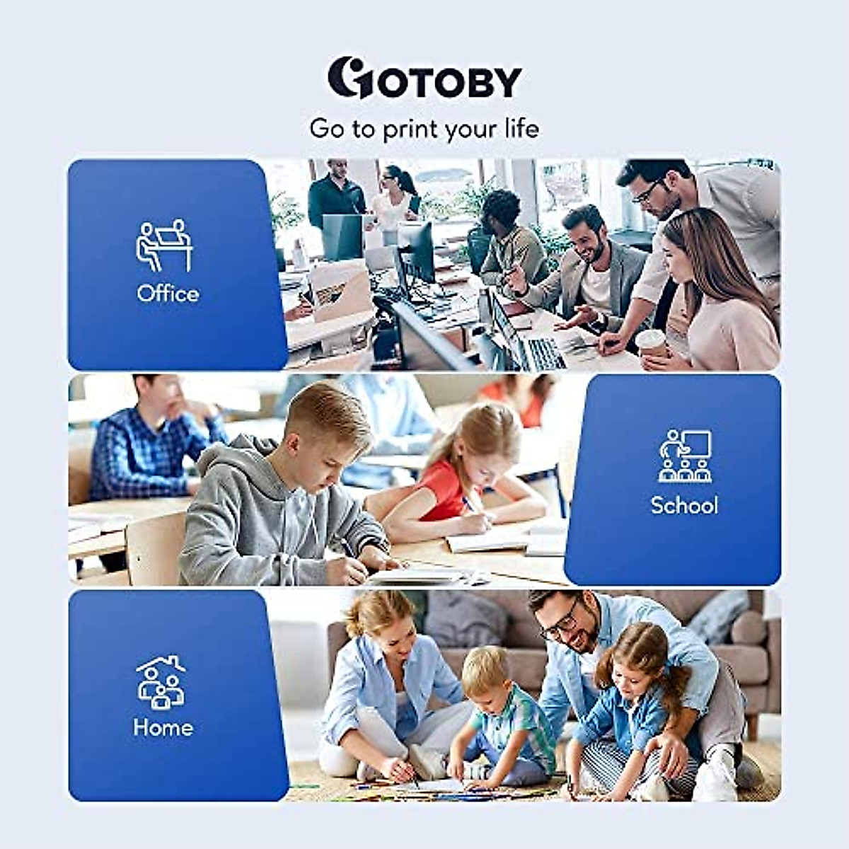 GOTOBY TN433 Compatible Toner Cartridge Replacement for Brother TN-433 TN-431 Brother HL-L8260CDW HL-L8360CDW MFC-L8610CDW MFC-L8900CDW HL-L9310CDW Printer Toner (Black, Cyan, Magenta, Yellow)