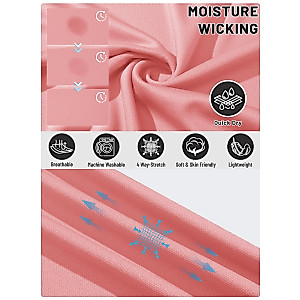 TACVASEN Mens Golf Shirts Long Sleeve Mens Polo Shirts Athletic Polo Shirt for Men Dry Fit Long Polo for Men Quick Dry Polo Shirts for Men Grey Pink