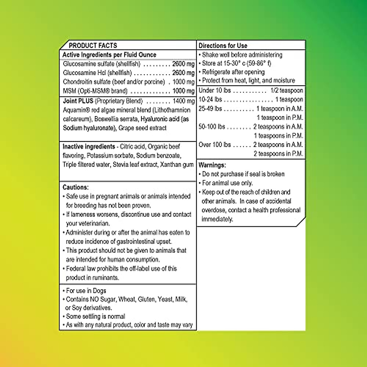LIQUIDHEALTH 32 Oz K9 Liquid Glucosamine for Dogs Level 5000 with Glucosamine Chondroitin, Dogs MSM, Boswellia Serrata – Dog Hip and Joint Health, Dog Vitamins for Dog Joint Pain, Dog Joint Oil