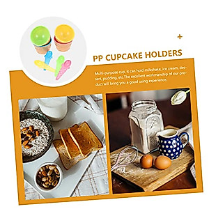 Healeved 20 Sets ice cream cup Ice Cream Sundae cup plastic ice cream dishes treat cups reusable dessert bowls plastic disposable cups Ice Cream Storage Bowls pp one body child