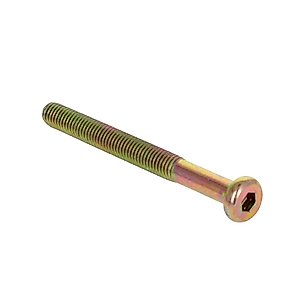 MroMax 10Pcs M8 x 80mm Hex Socket Flat Head Screws, Colorful Zinc Plated Carbon Steel, Partially Threaded, Hex Drive, Socket Cap Furniture Bolts Fastener for Crib, Bed Frame, Chair and Cabinet