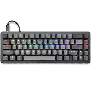 Drop ALT Mechanical Keyboard — 65% (67 Key) Gaming Keyboard, Hot-Swap Switches, Programmable Macros, RGB LED Backlighting, USB-C, Doubleshot PBT, Aluminum Frame (Kaihua Box White, Black)