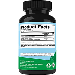 Vitamatic Turmeric for Dogs Anti Inflammatory Pain Relief - 120 Chewable Tablets - Hip & Joint Support Anti Inflammatory for Dogs with Curcumin, Collagen & Black Pepper