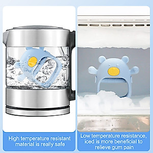 Never Drop Teething Toy for Babies 0-6 Month, Baby Chew Toys for Sucking Needs, Silicone Hand Pacifier for Breast Feeding, Car Seat Toy for Infants, BPA Free, Dust Free