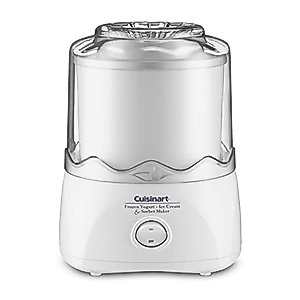Cuisinart ICE-20P1 Automatic 1.5-Quart Frozen Yogurt, Ice Cream and Sorbet Maker, Makes Frozen Treats in less than 20-Minutes, White