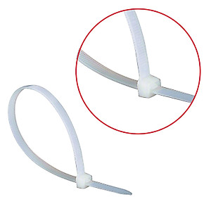 Superun Clear Zip Ties 6 Inch, 40 Lbs Tensile Strength Wire Ties (Industrial Grade Cable Ties) Pack of 100 White