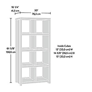 Sauder HomePlus 8-Cube Bookcase, White finish