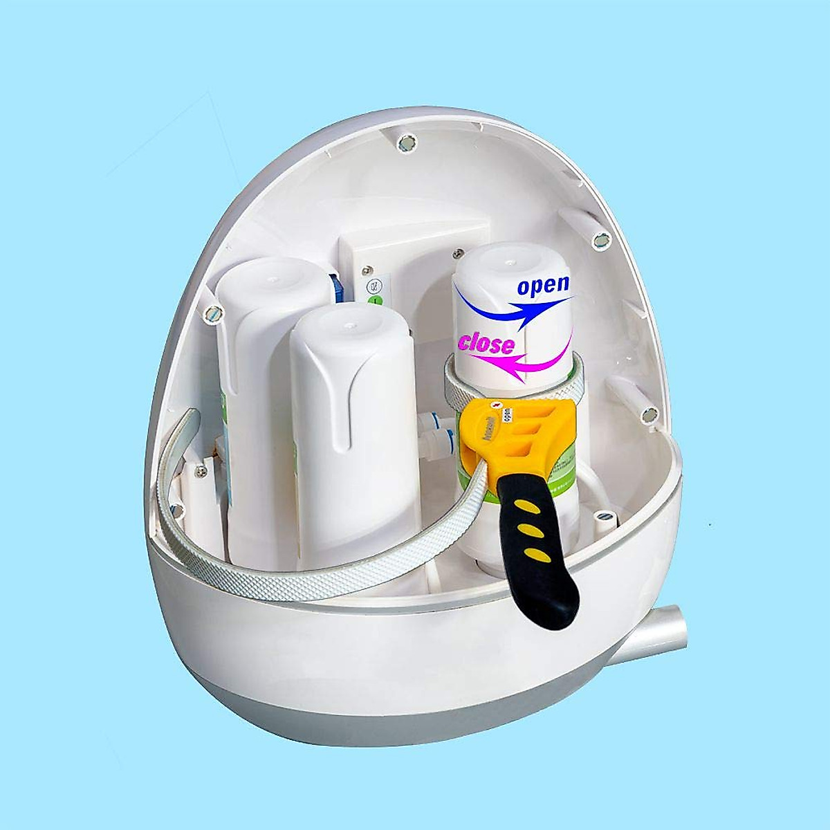 Arthritis Weak Hand Jar Opener, Easily opens 3/8" extra small and 6" extra large bottle caps, Adjustable Silicone Belt Wrench. Kitchen Spice Lids, Universal Tools for Replacing Water Filter Cartridges