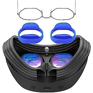 LEAPICVR Silicone Lens Spacer Protector For PS VR2, Upgraded Glasses Protect Ring Anti-Scratch Light-Proof For PSVR 2 & Myopia Eyeglass, PS VR 2 Accessory Adapt Playstation VR2 Comfort Experience Blue