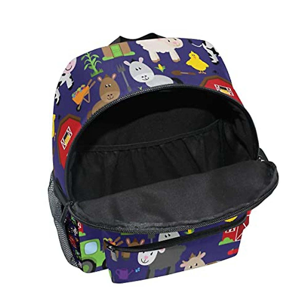 Glaphy Custom Kid's Name Backpack, Farm Animal Pattern Toddler Backpack for Daycare Travel, Personalized Name Preschool Bookbags for Boys Girls